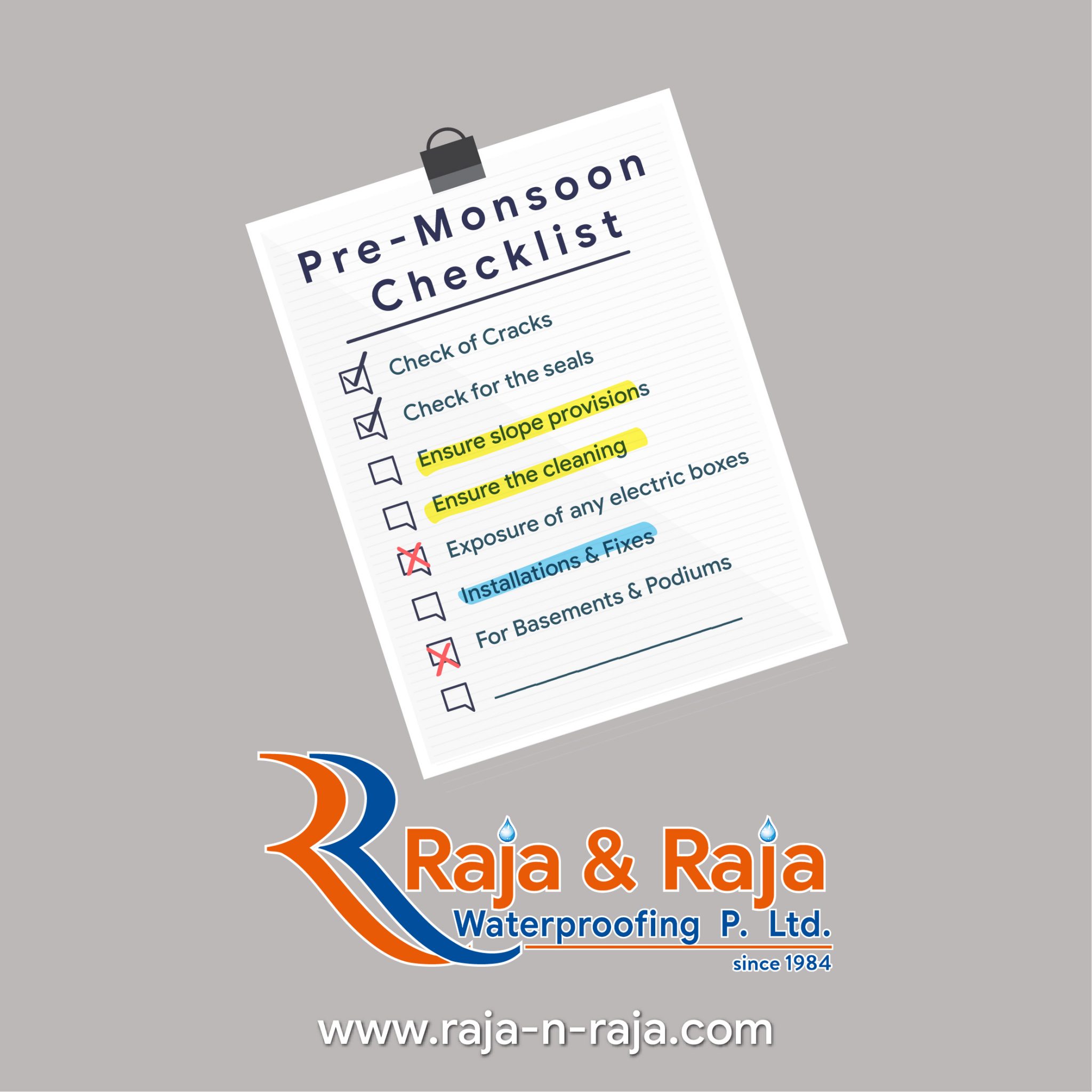 7 Pre-Monsoon Checklist For Buildings Maintenance